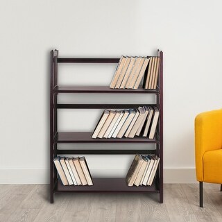 3-Shelf Folding Stackable Bookcase 27.5" Wide - Espresso - Bed Bath & Beyond - 36130235